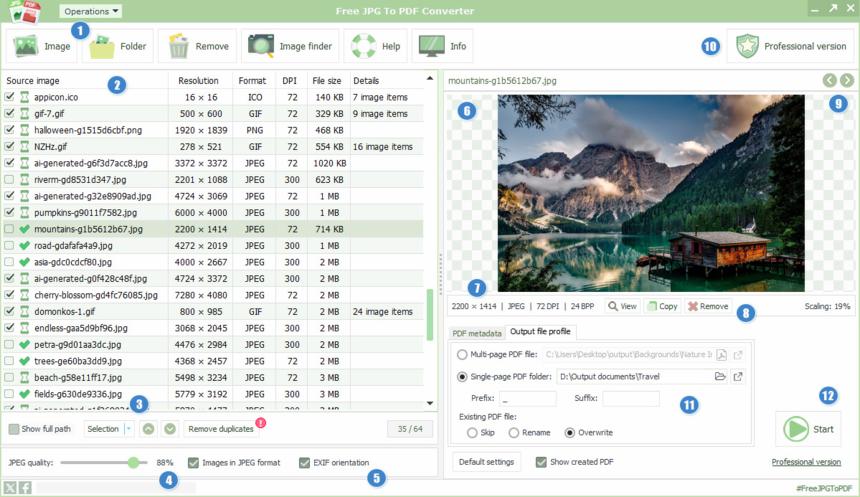 Free JPG to PDF conversion software | Free JPG To PDF Converter