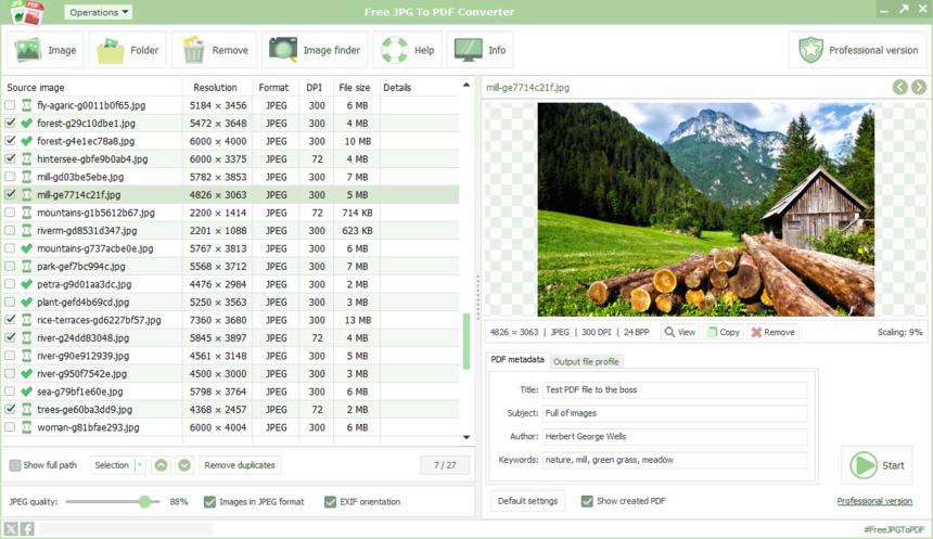Free JPG to PDF conversion software | Free JPG To PDF Converter
